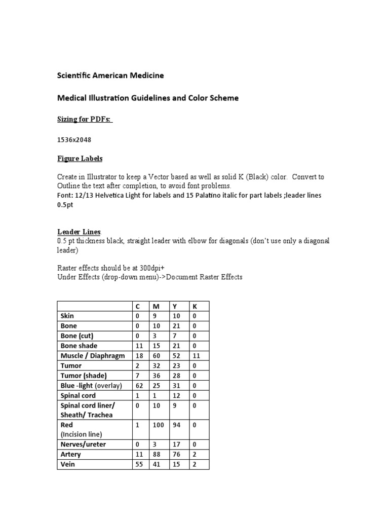 Medical Illustration Guidelines | PDF | Heart | Animal Anatomy