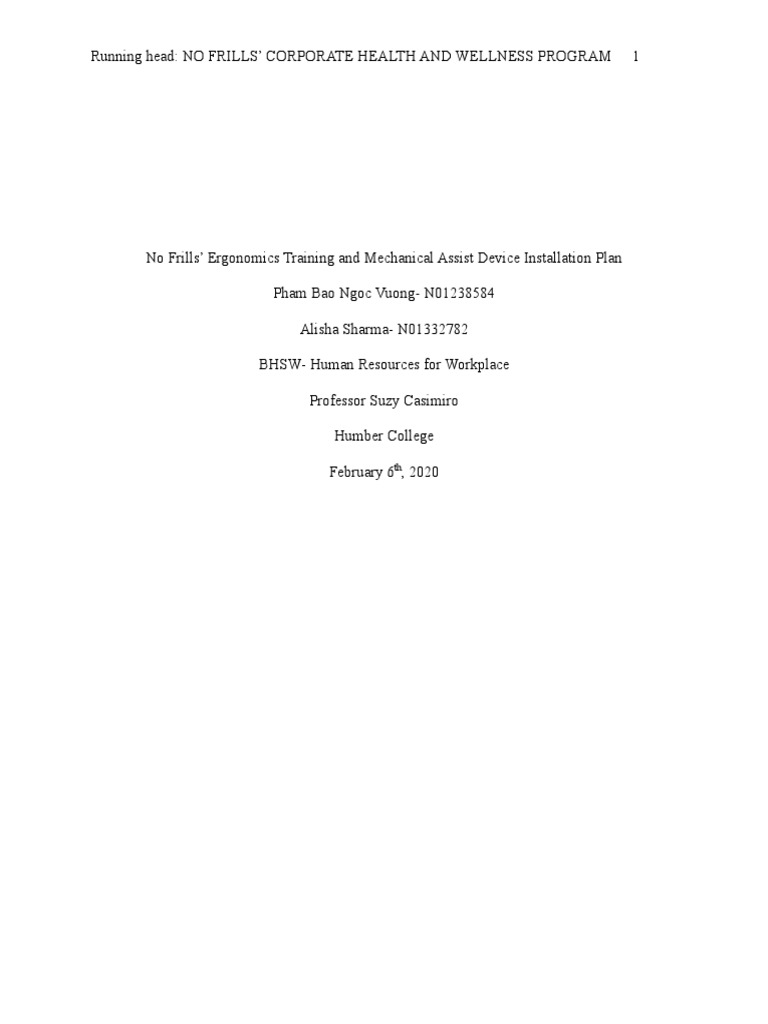 Corporate Health Wellness Plan | PDF | Business