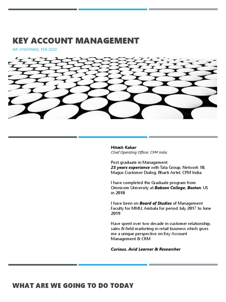 Key Account Management | PDF | Customer Relationship Management ...