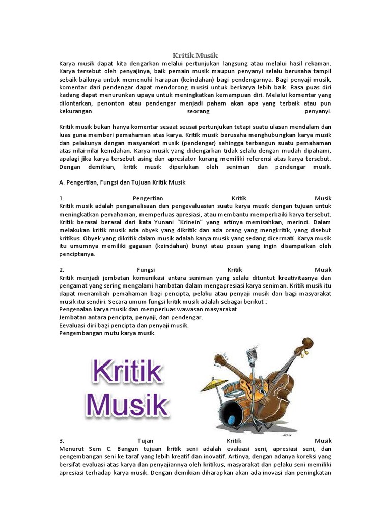 Materi Kritik Musik | PDF | Ilmu Sosial