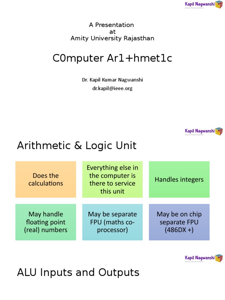 Amity University Presentation on Computer Arithmetic | PDF ...