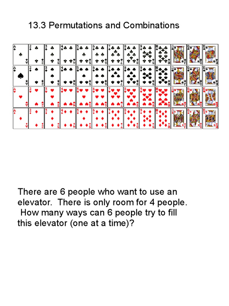 13-3 Permutations and Combinations | PDF | Permutation | Poker