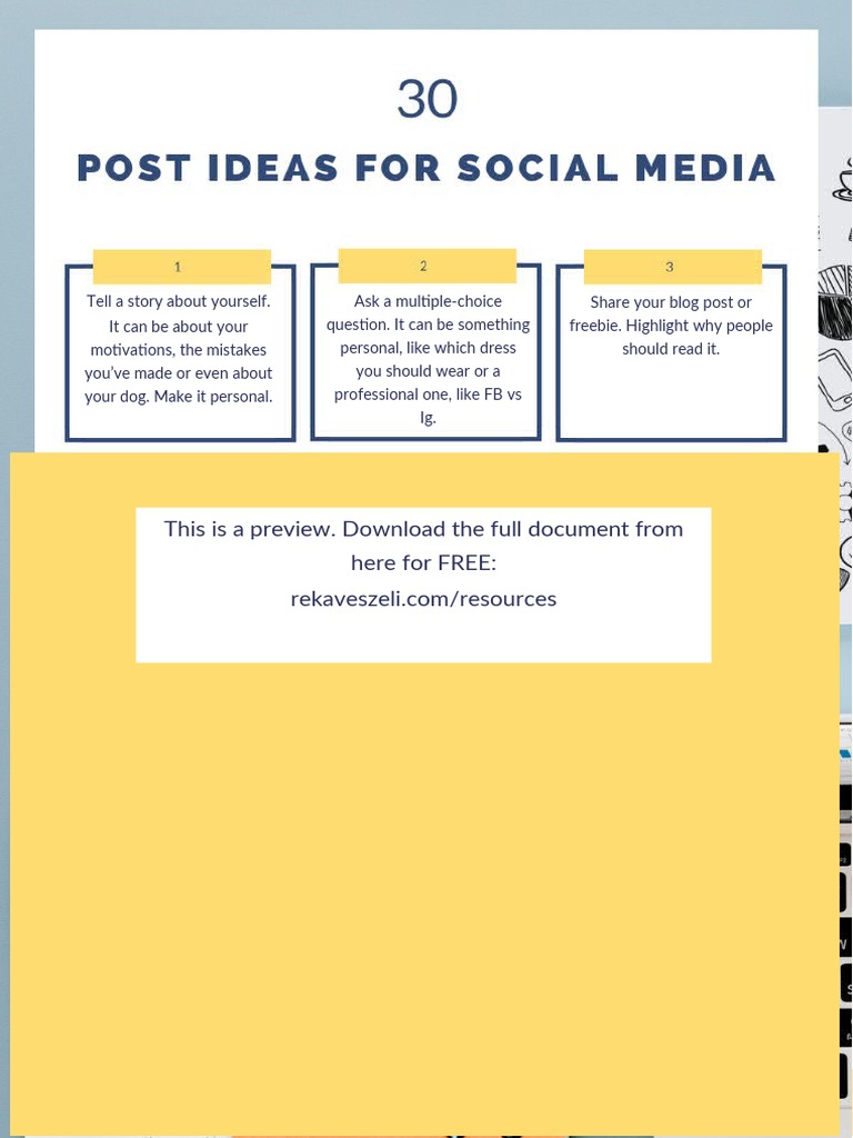 Engaging Social Media Post Ideas | PDF