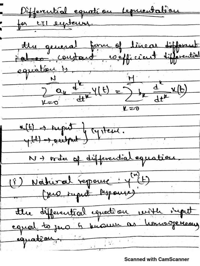 Signals-M2-Differential Equation-Contino-20200406094227 | PDF