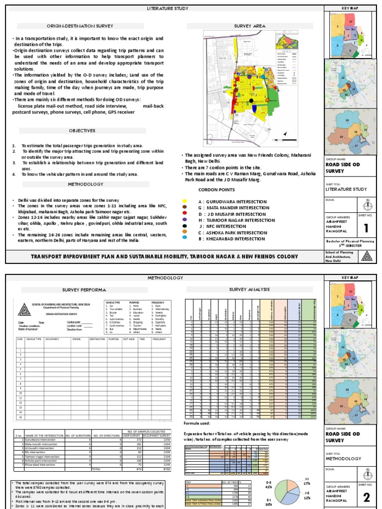Literature Study Key Map and OD Survey Methodology | PDF | Transport ...