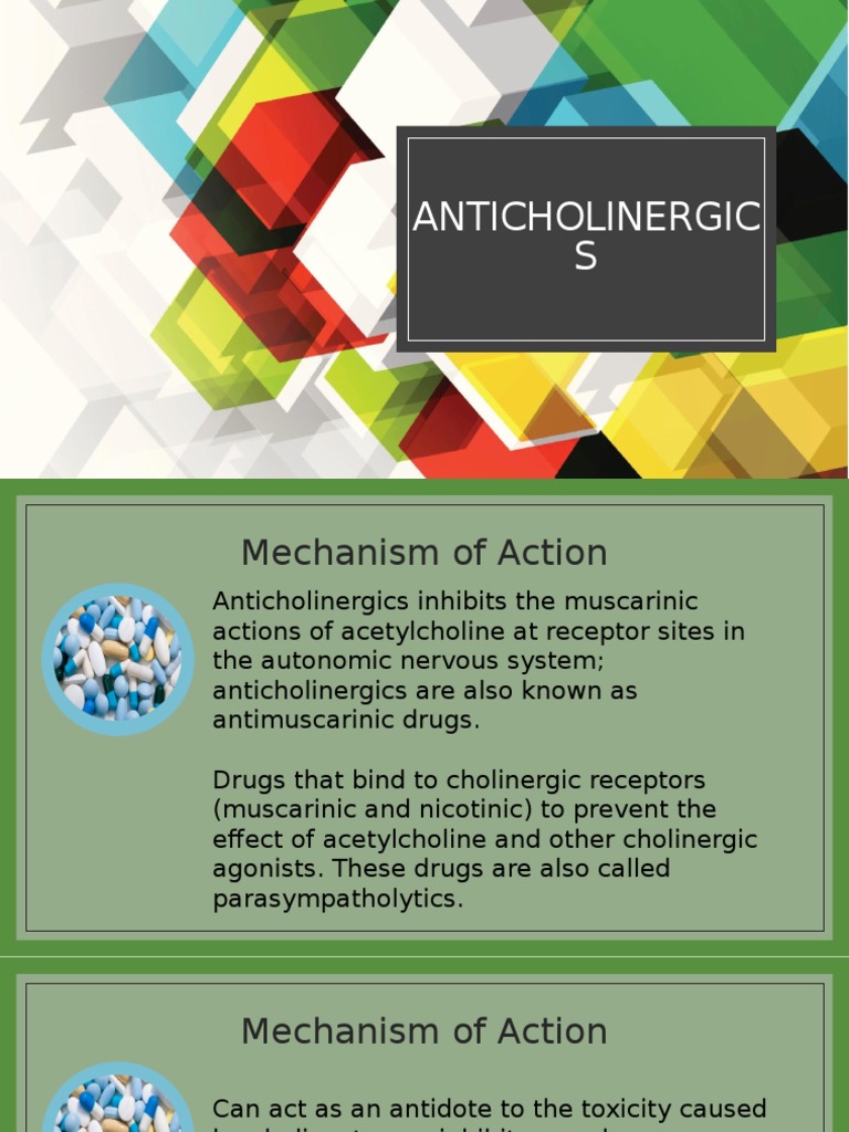Anticholinergic Drugs: Mechanisms of Action, Indications, Side Effects ...