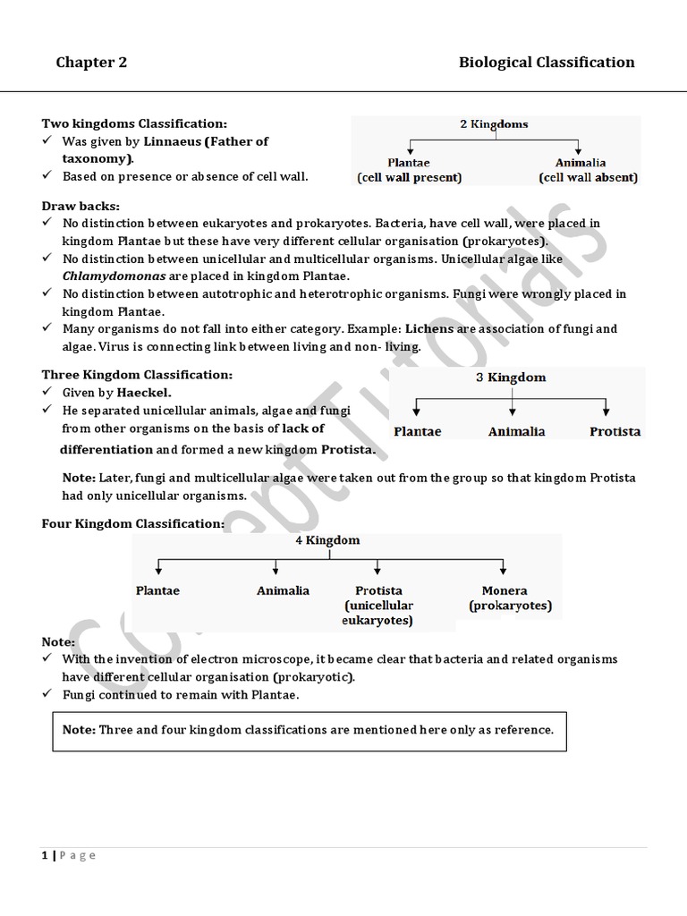 Biological Classification Overview | PDF | Bacteria | Fungus
