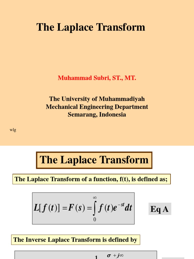 Laplace Transform-1 | PDF | Applied Mathematics | Subtraction