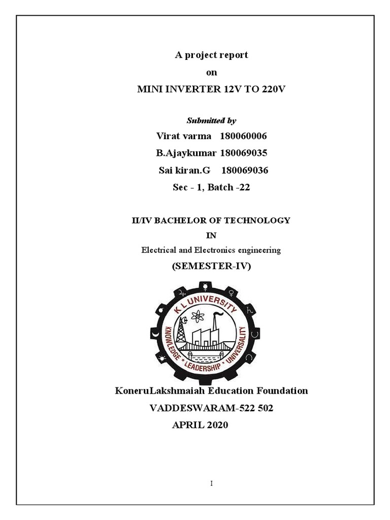Project 121 PDF | Download Free PDF | Power Inverter | Electromagnetism