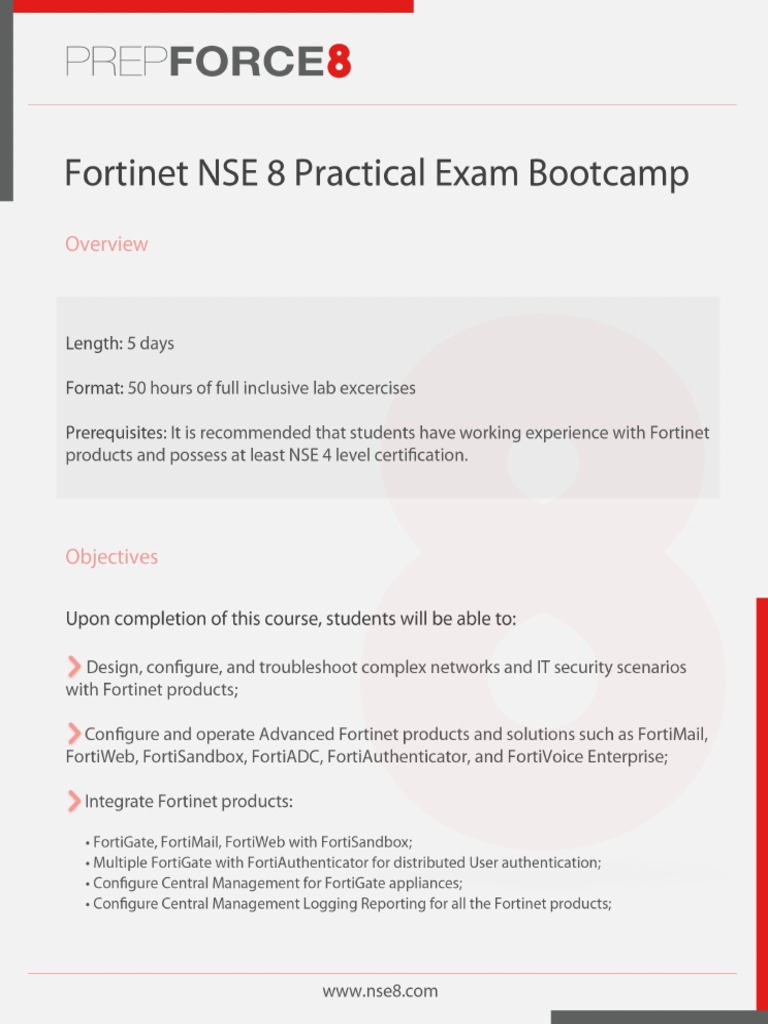 NSE8 Lab Bootcamp Outline | PDF