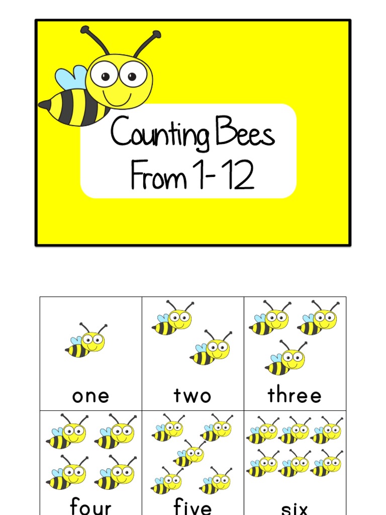 Counting Bees From 1 - 12 | PDF | Computer File | Media Technology