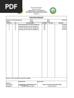 Purchase Request 2025 | PDF | Lunch | Food And Drink Preparation