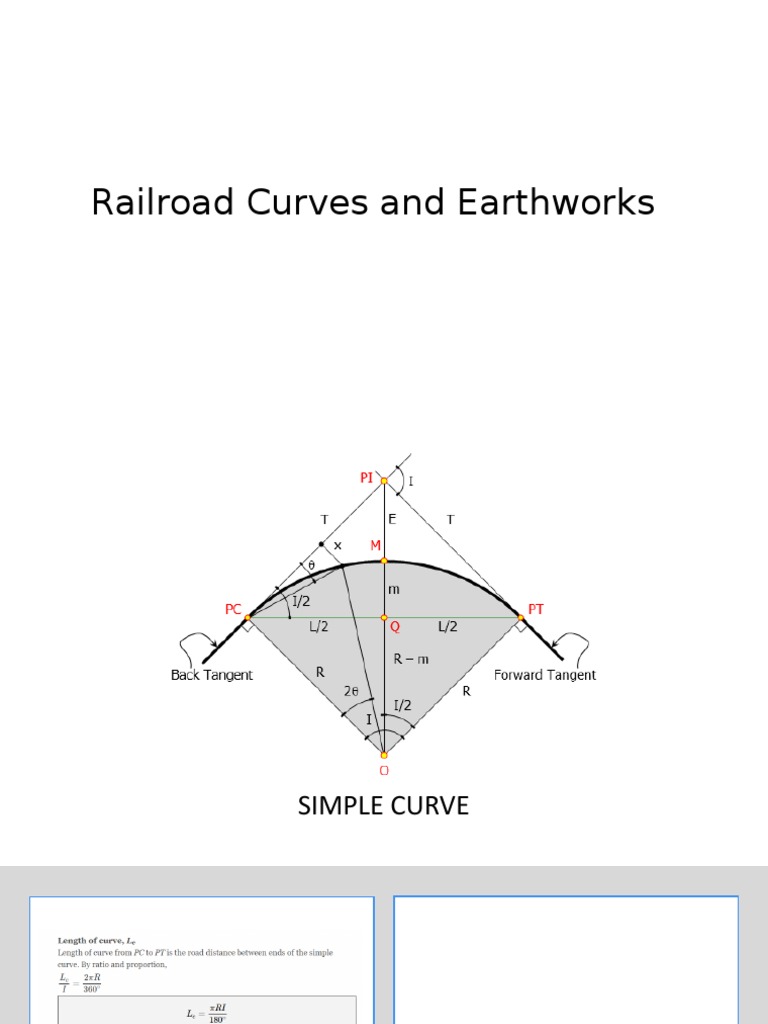 Railroad Curves and Earthworks | PDF