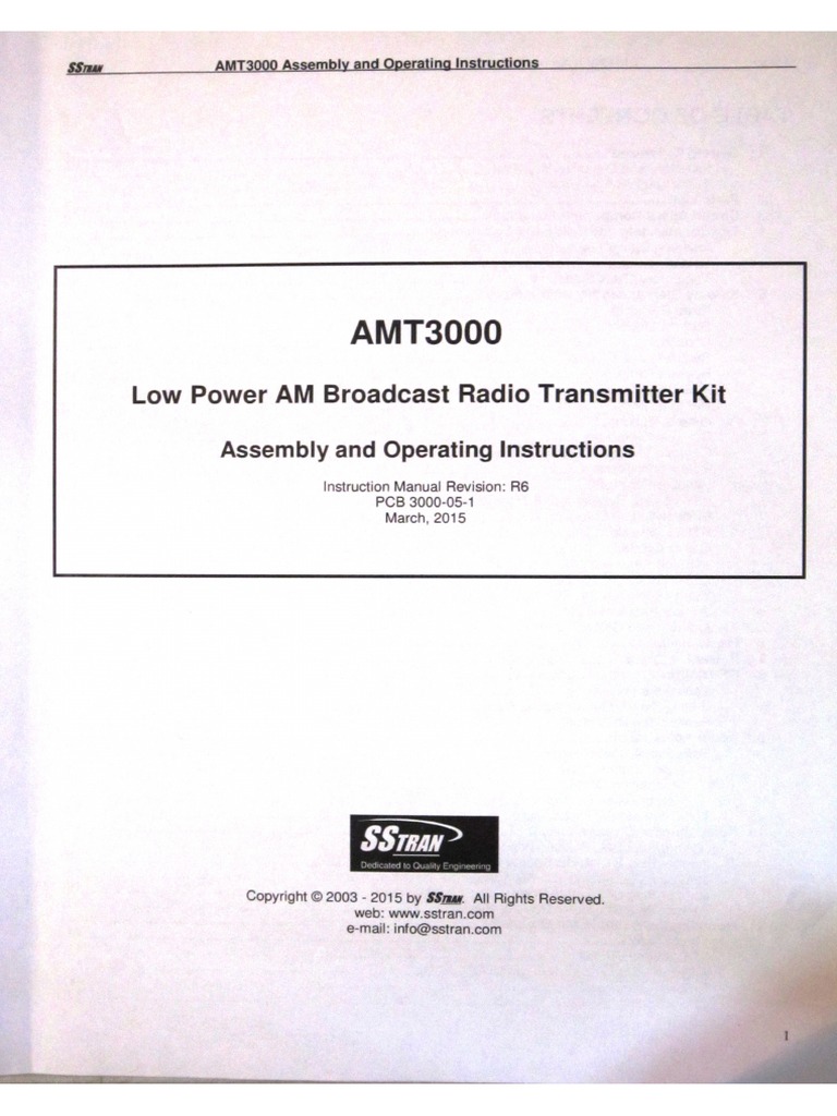Sstran Amt3000 | PDF