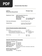 COSHH Sheet for Woven Glass Fibre | PDF | Fiberglass | Glasses