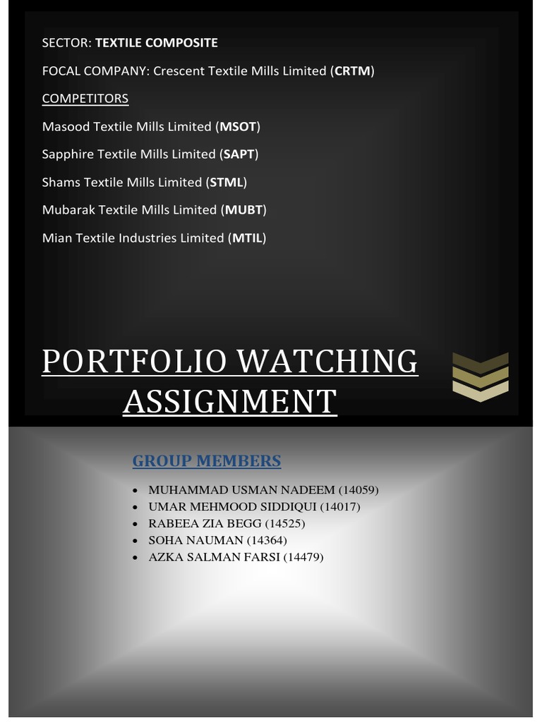 Portfolio Watching Assignment | PDF | Economies | Business