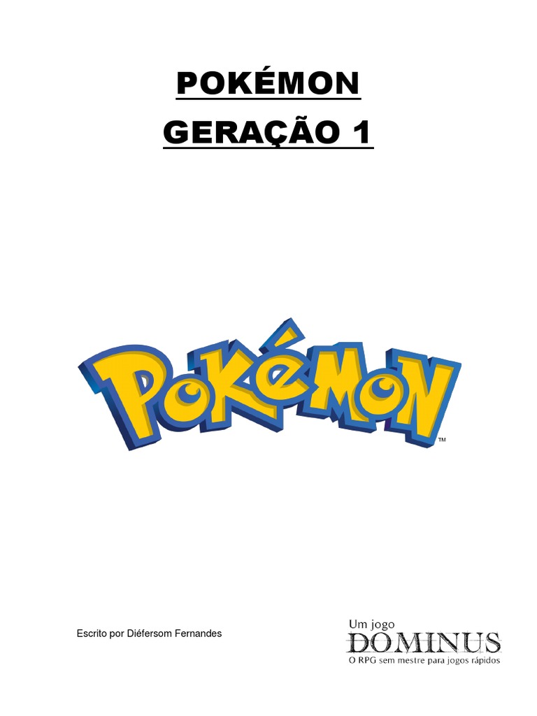 Dominus - Pokémon Geração 1 - Beta | PDF | Pokémon | Franquias da Nintendo