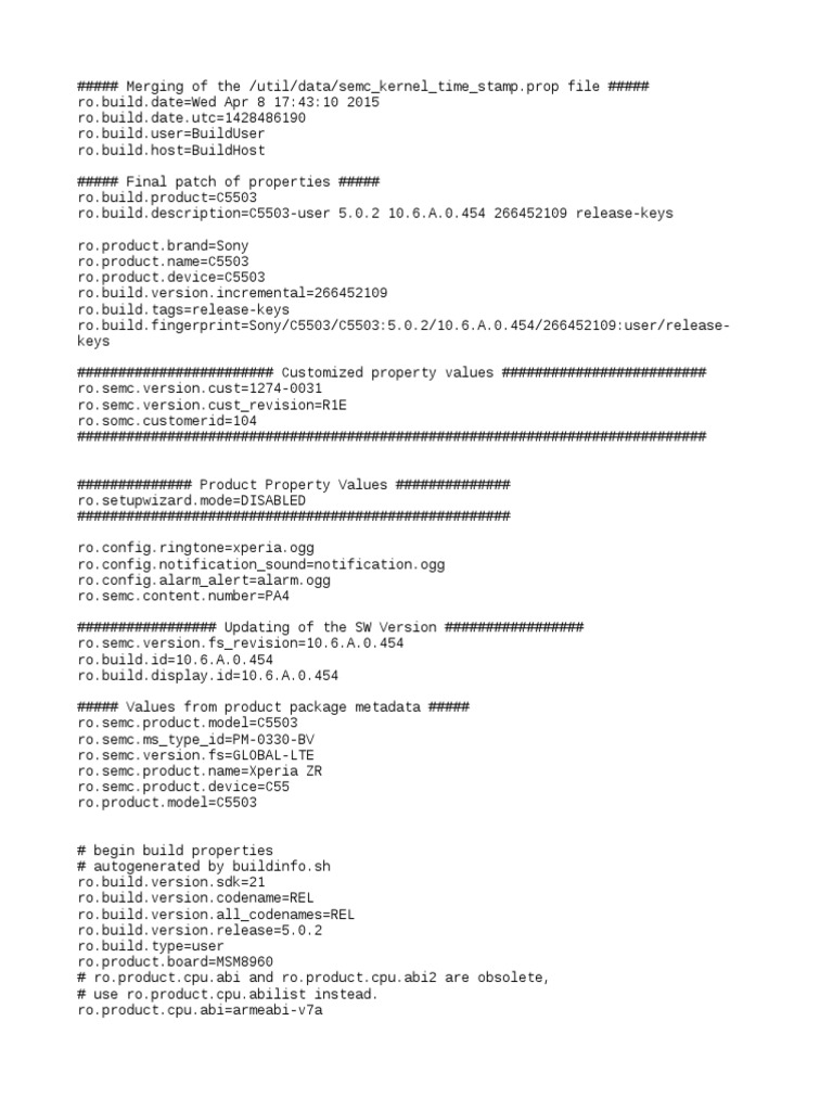 Build Prop | PDF | Computing | Electronics