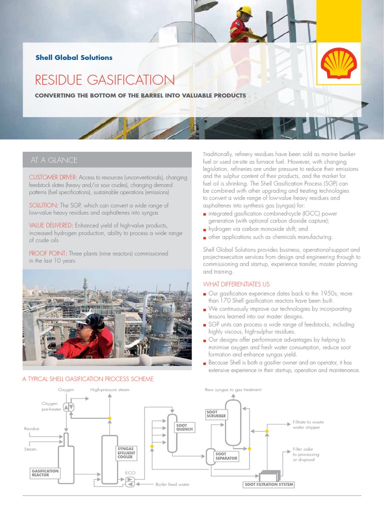 Air Shell Residue-Gasification-Fact | PDF | Gasification | Cracking ...