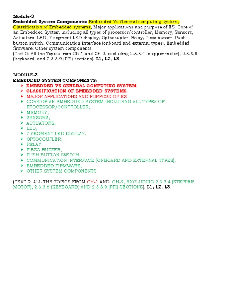 Embedded Vs General Computing System, Classification of Embedded ...