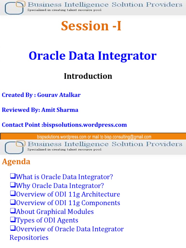 Oracle Data Integrator Introduction Pdf Java Programming Language Data Management