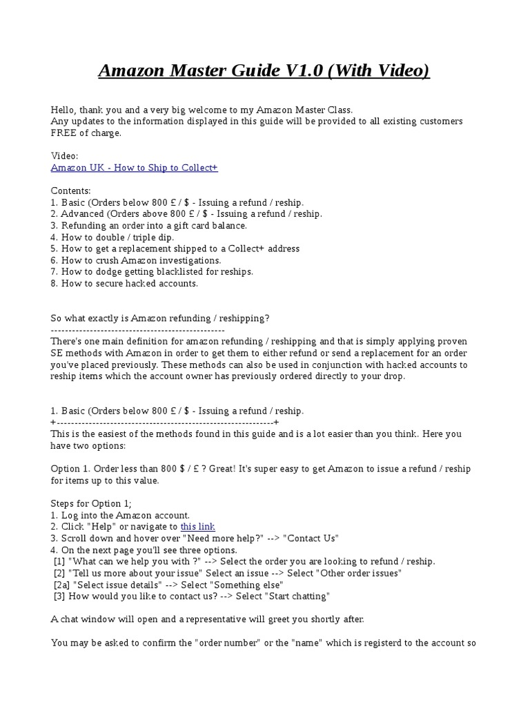 Amazon Master Guide V1.0 (With Video) PDF | PDF | Login | Password