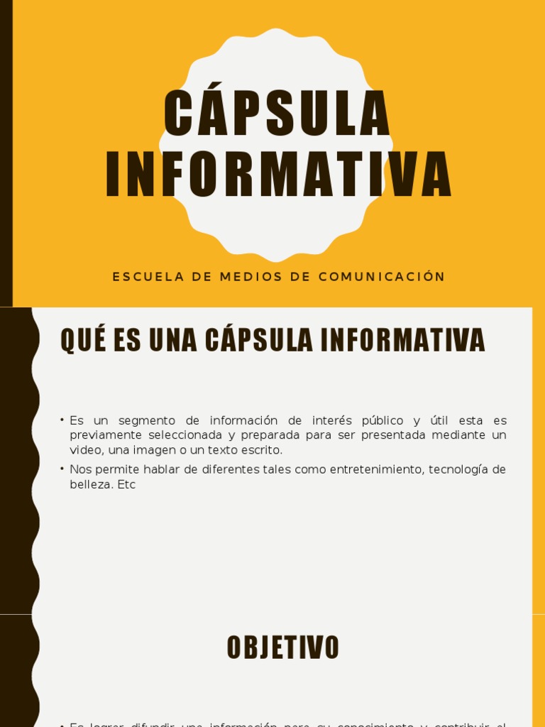 CÁPSULA INFORMATIVA | PDF