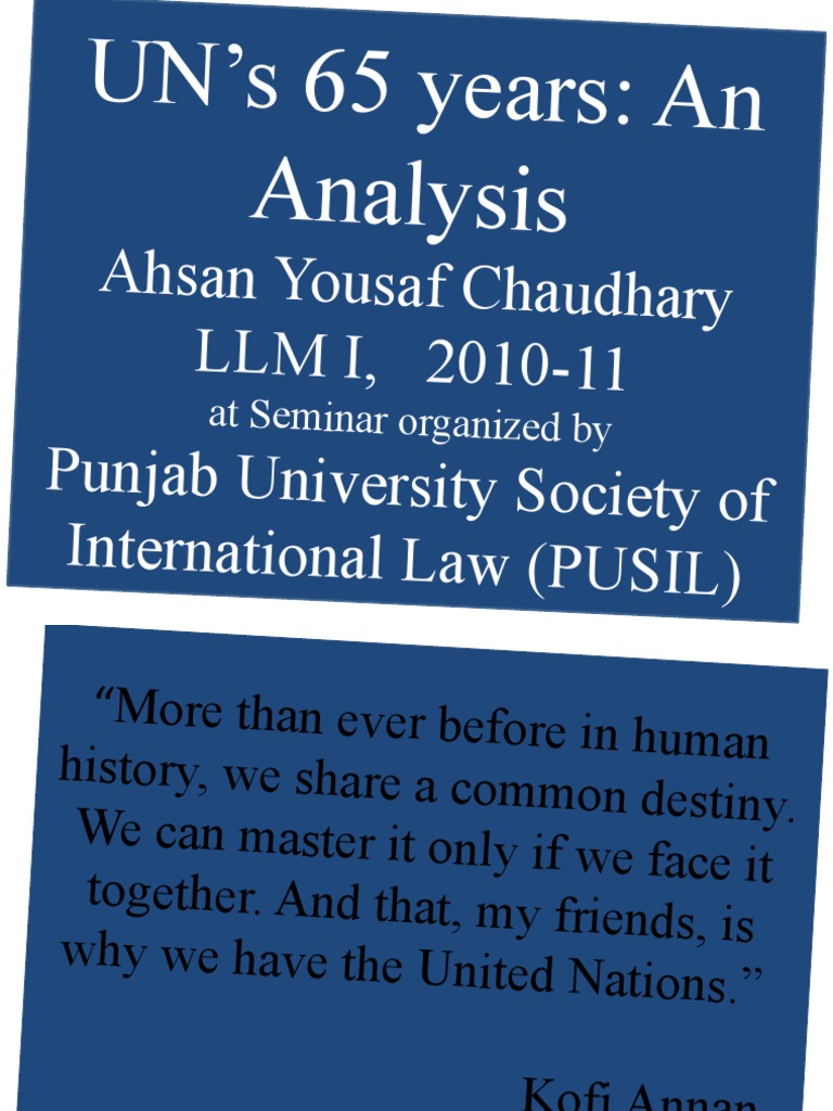 UN's Evolution and Challenges: Ahsan Yousaf | PDF | World Food ...