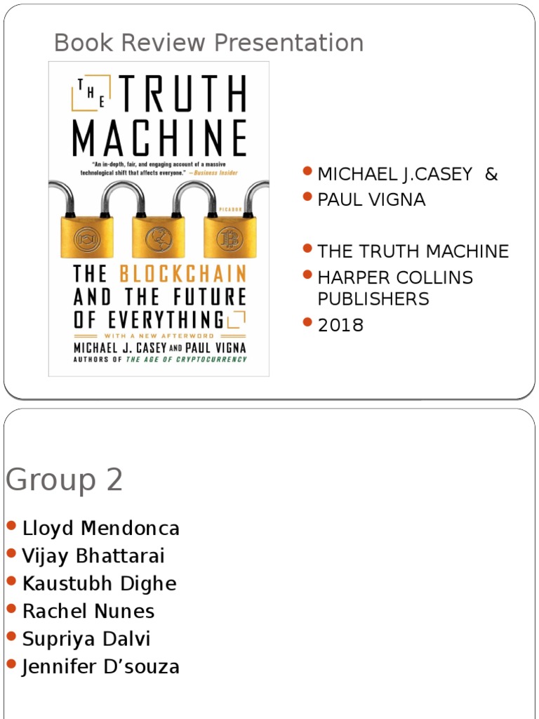 Truth Machine | PDF | Bitcoin | Cryptocurrency
