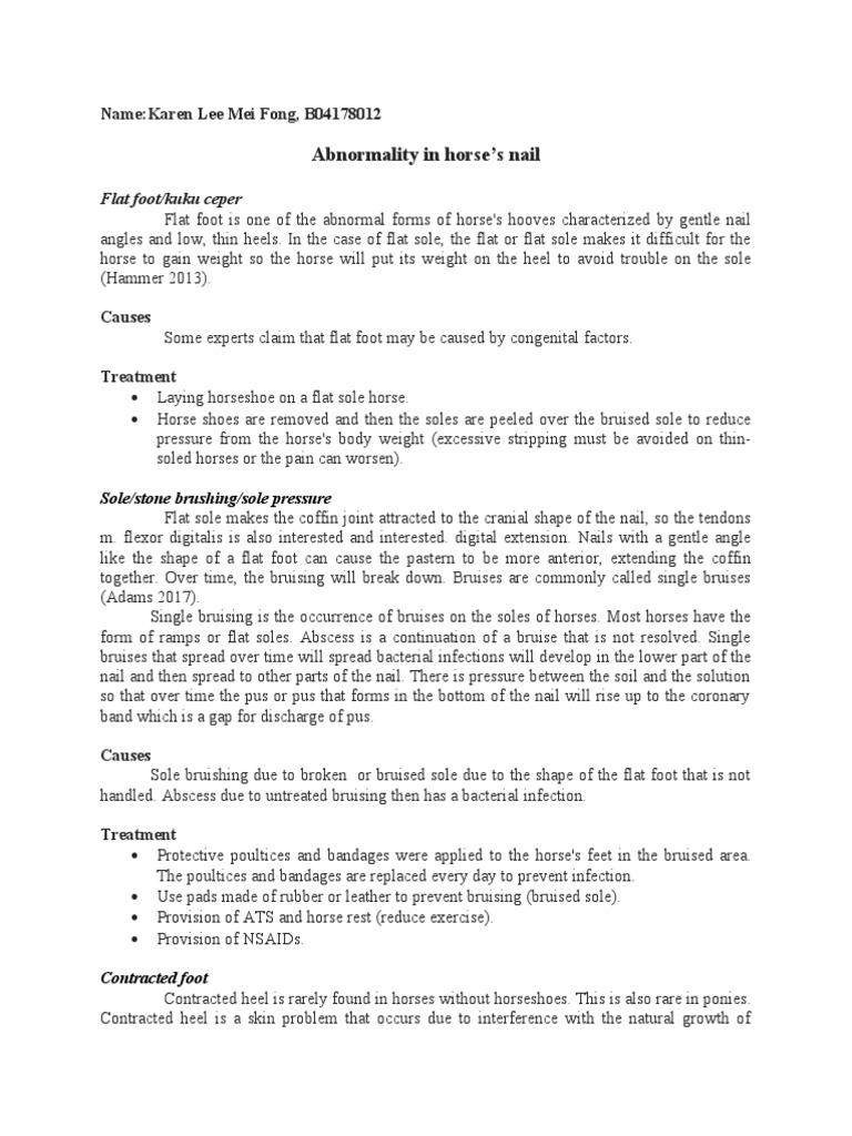 Abnormality in Horse's Nail | PDF | Nail (Anatomy) | Candidiasis
