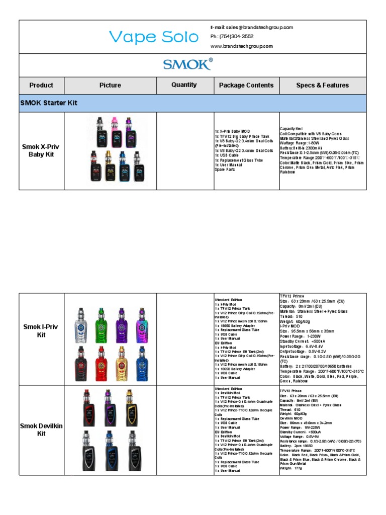 Vape Solo SMOK Catalogue | PDF | Nature