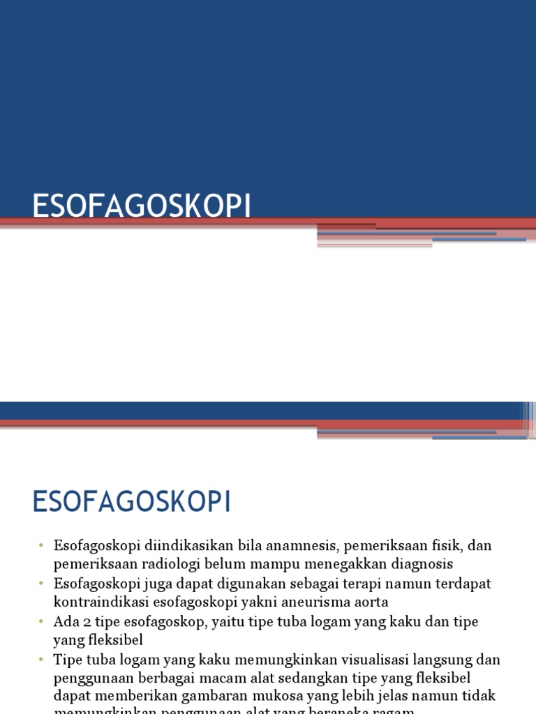 Esofagoskopi | PDF
