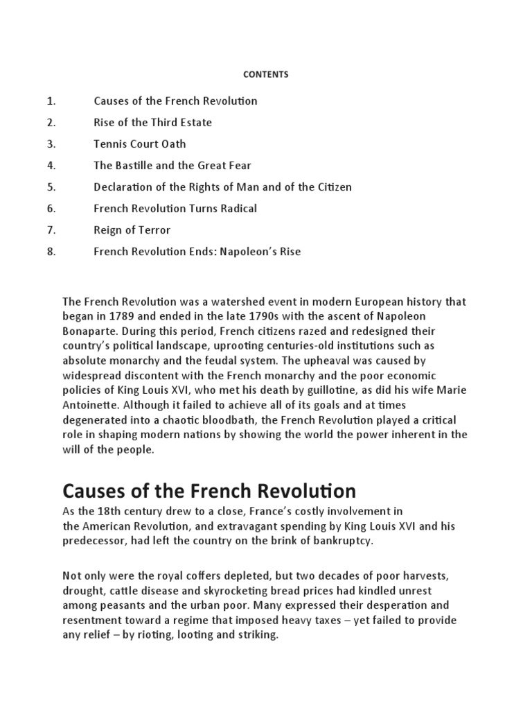 Stages of the French Revolution | PDF | French Revolution | Reign Of Terror