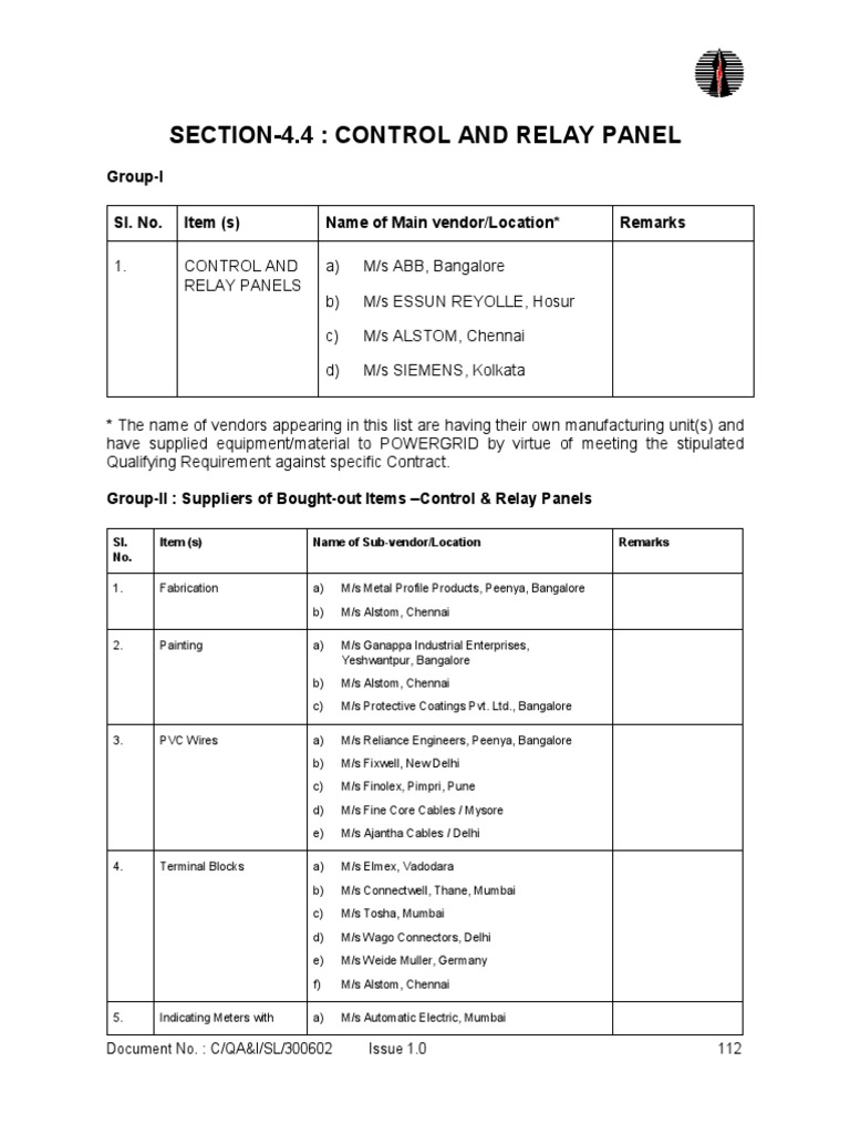 Control and Relay Panel PDF | PDF | Electrical Engineering | Electric Power