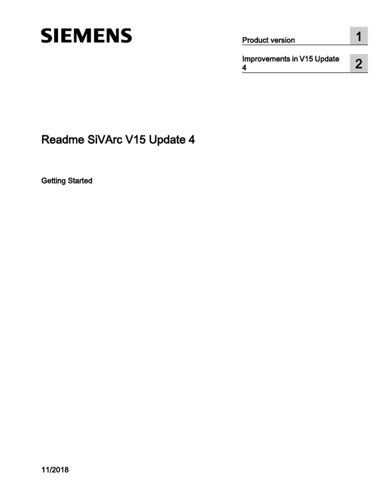 SiVArc Readme V15 Update 4 EN PDF | PDF | Safety | Software