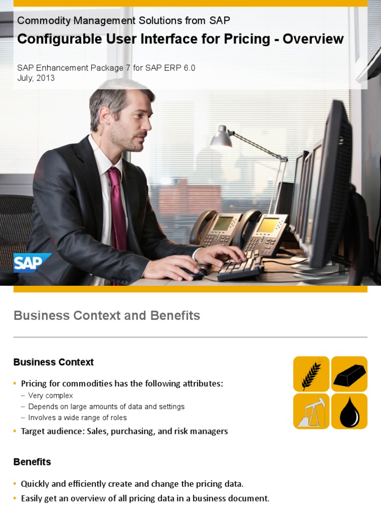Configurable User Interface For Pricing - Overview: Commodity Management Solutions From SAP ...