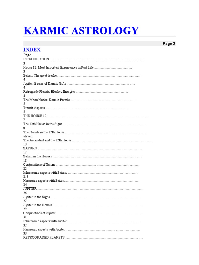 Karmic Astrology | PDF | Planets In Astrology | Psychological Concepts