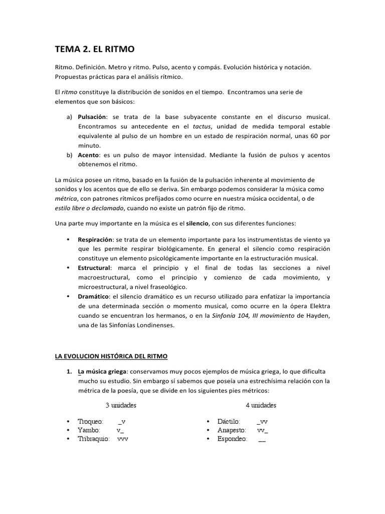Notación Rítmica Parte 1 | PDF | Ritmo | Poética