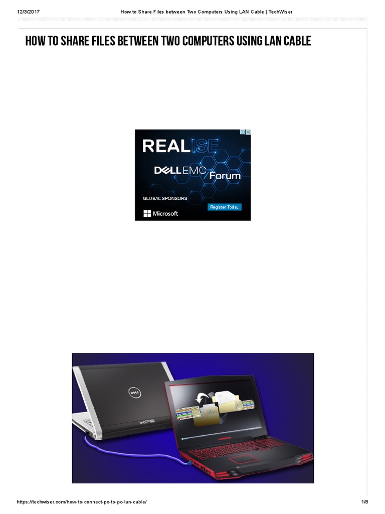 How To Share Files Between Two Computers Using LAN Cable | PDF