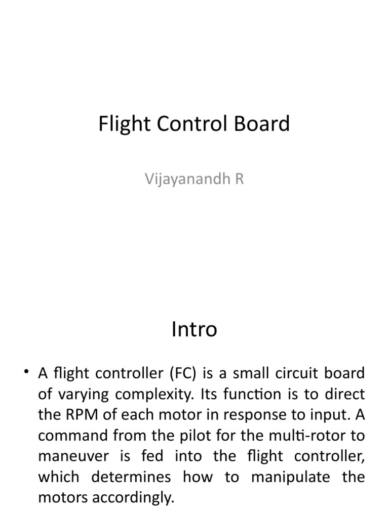 Flight Control Board: Vijayanandh R | PDF | Technology & Engineering