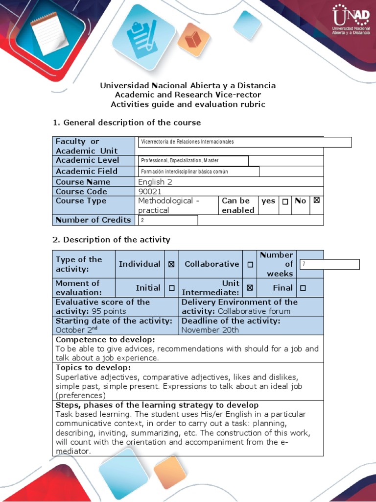 Activity Guide - Unit 1 Giving Advice - Act. 5. Speaking Task | PDF ...