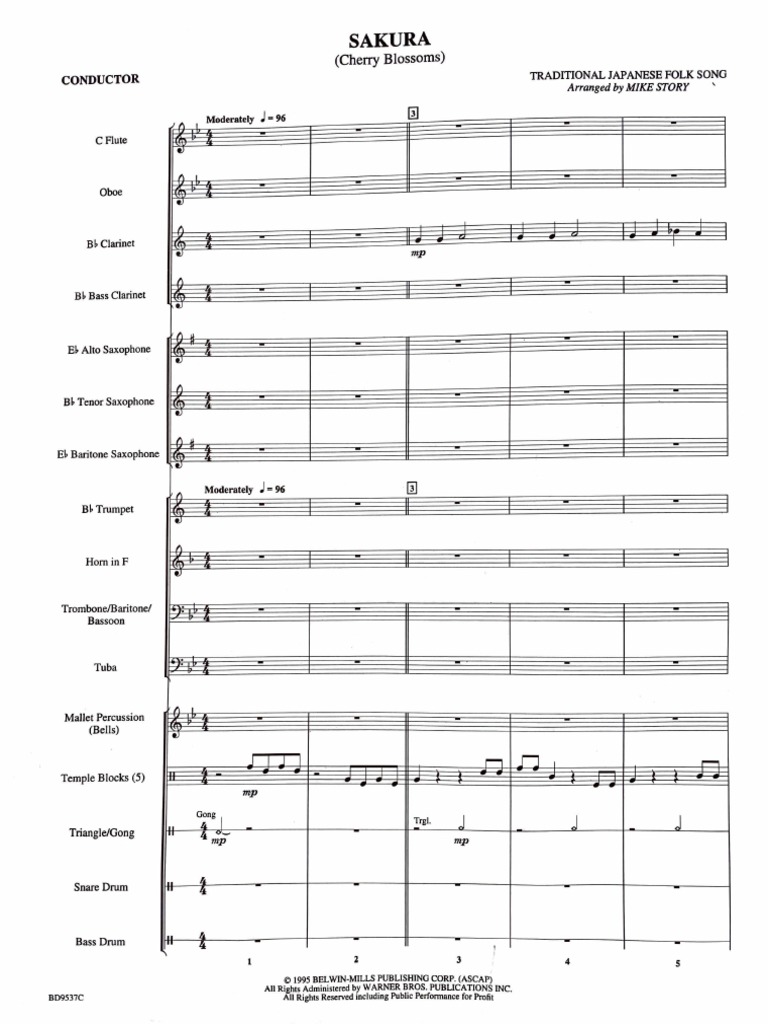 Sakura PDF | PDF | Music Production | Aerophones