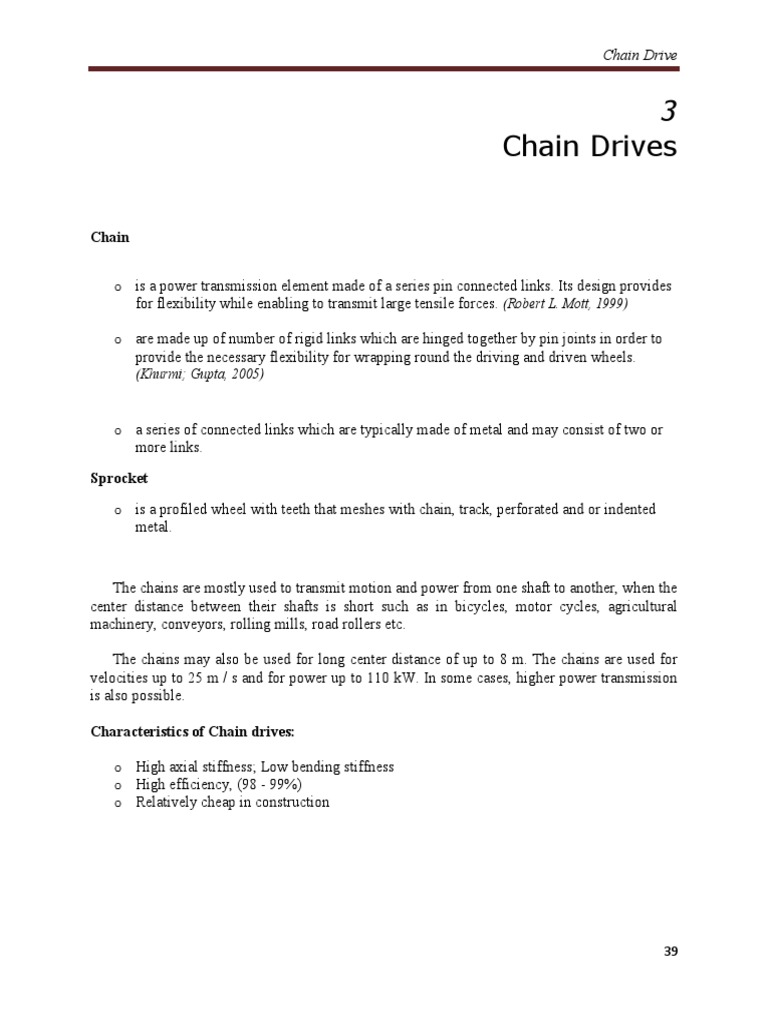 3chain Drives | PDF | Belt (Mechanical) | Mechanical Engineering