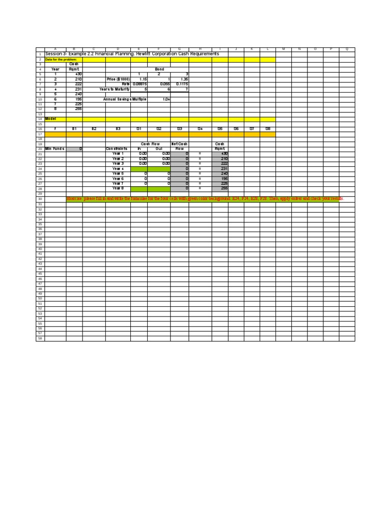 Hewlitt Corp. Cash Flow Analysis | PDF | Financial Economics | Business