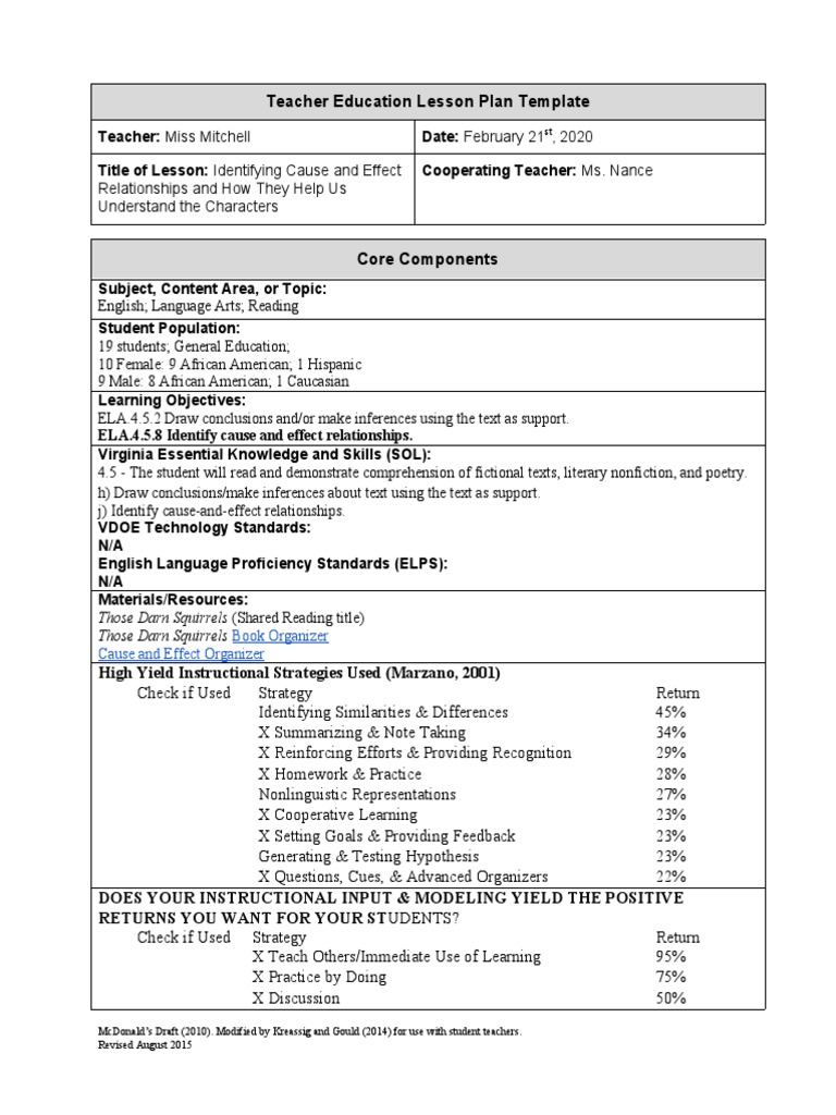 Those Darn Squirrels Lesson Plan | PDF | Lesson Plan | Communication