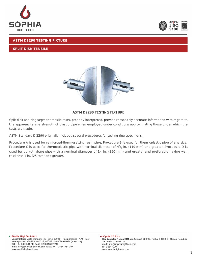 Astm d2290 Testing Fixture | PDF