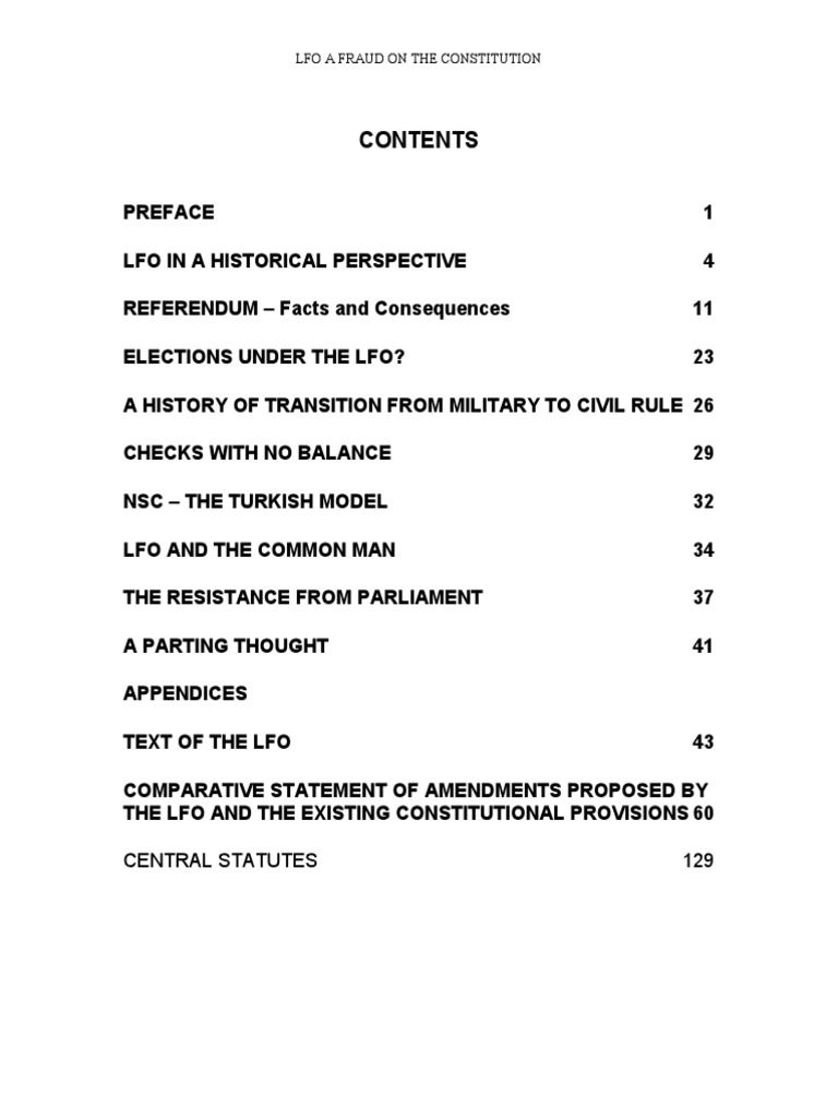 LFO A Fraud On The Constitution | PDF | Zulfikar Ali Bhutto | Muhammad ...