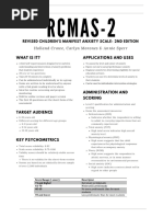 Rcmas-2 Manual Chapter 1 | PDF | Anxiety | Psychology