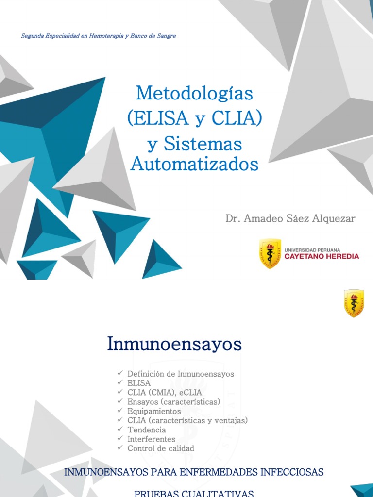 1 Metodologias Elisa y Clia PDF | PDF | Elisa | Calidad (comercial)