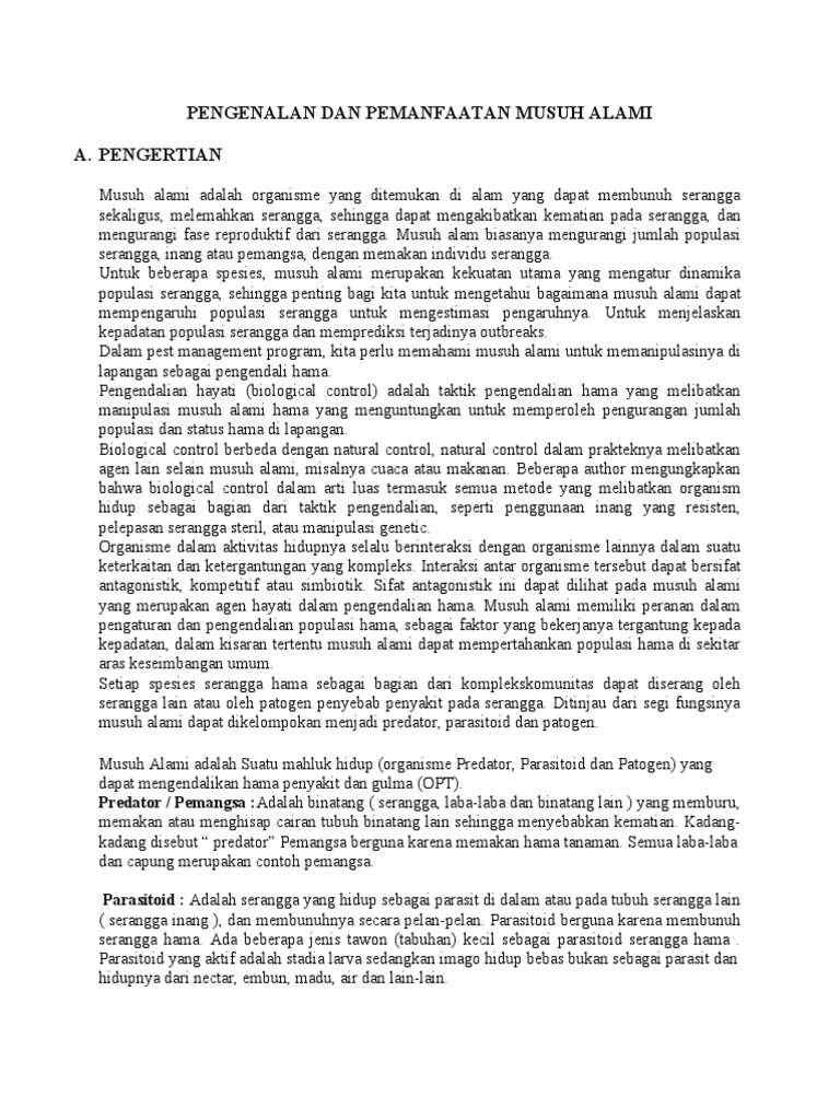 Pengenalan Musuh Alami | PDF | Sains & Matematika